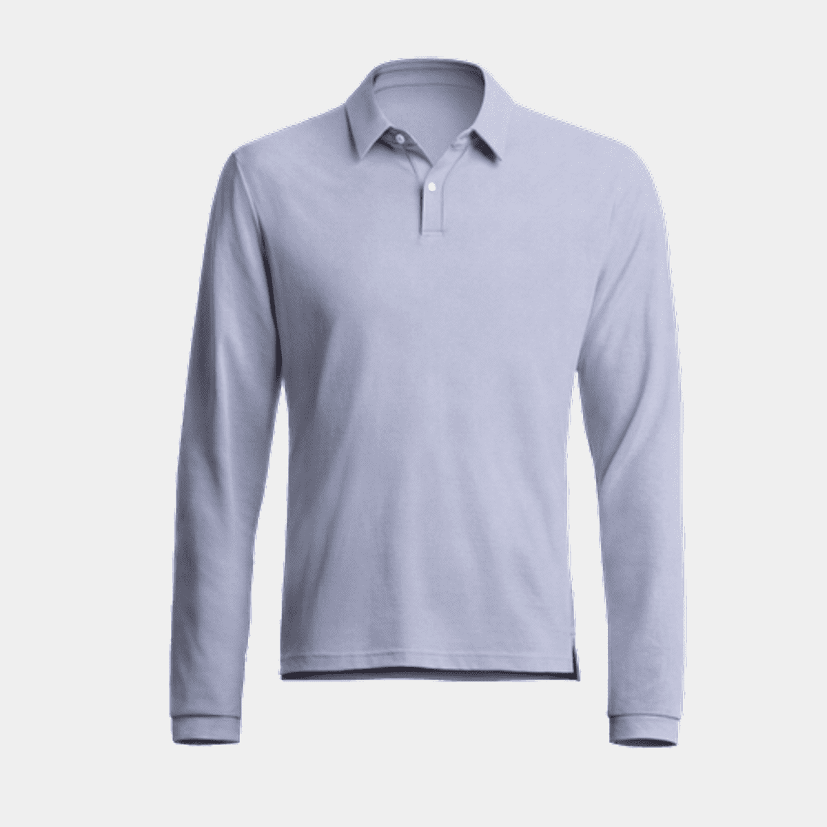 Dusty blue anti-pilling cool touch pique long sleeved polo shirt