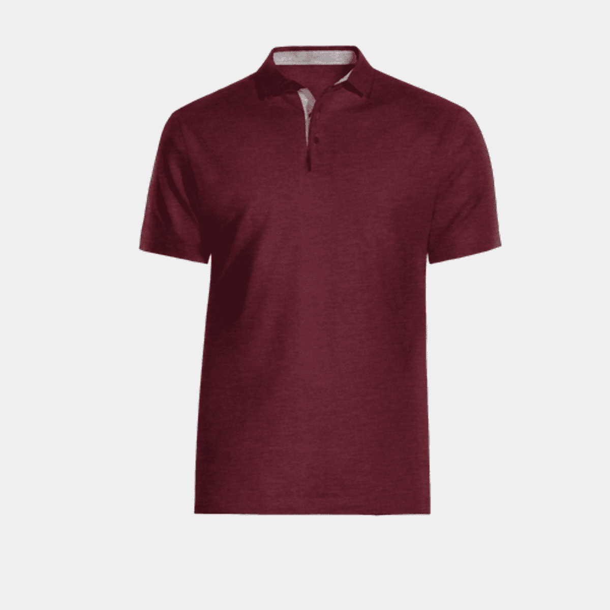 Burgundy pique polo shirt with custom inner collar