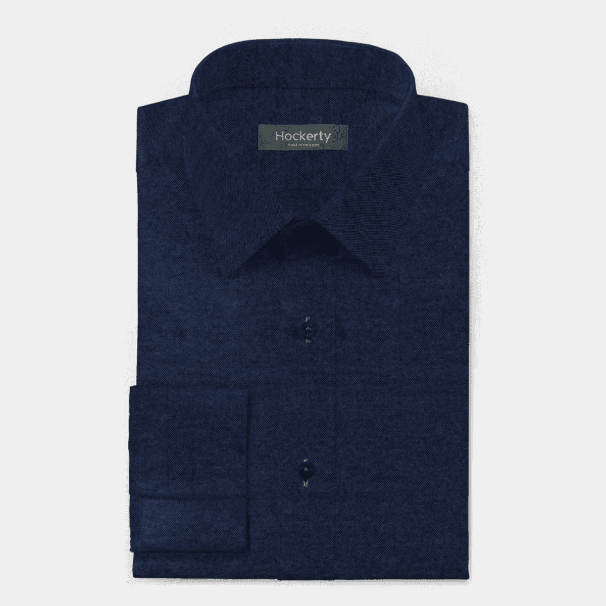 Steel blue french cuff flannel Shirt