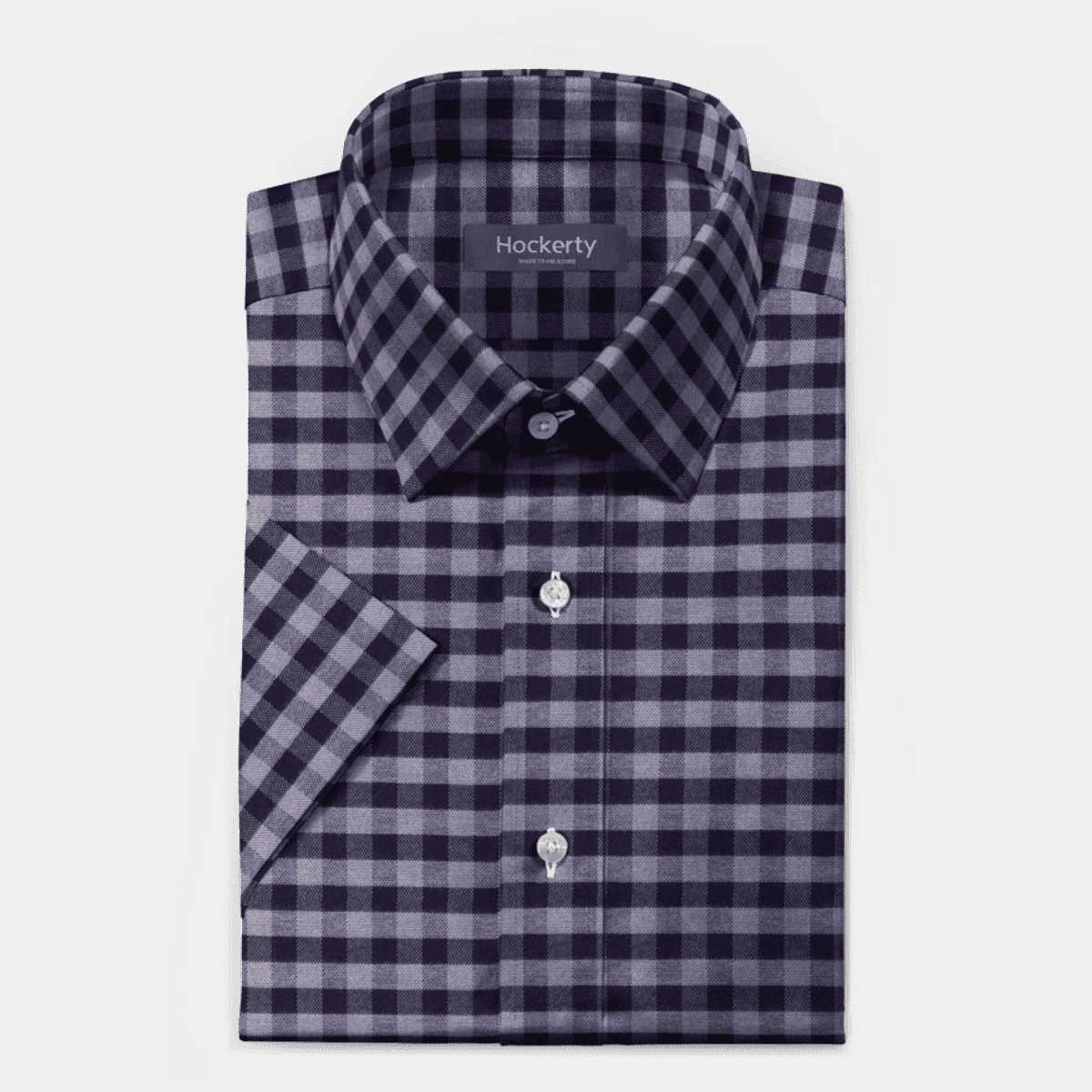 Blue shepherds check short sleeve flannel Shirt