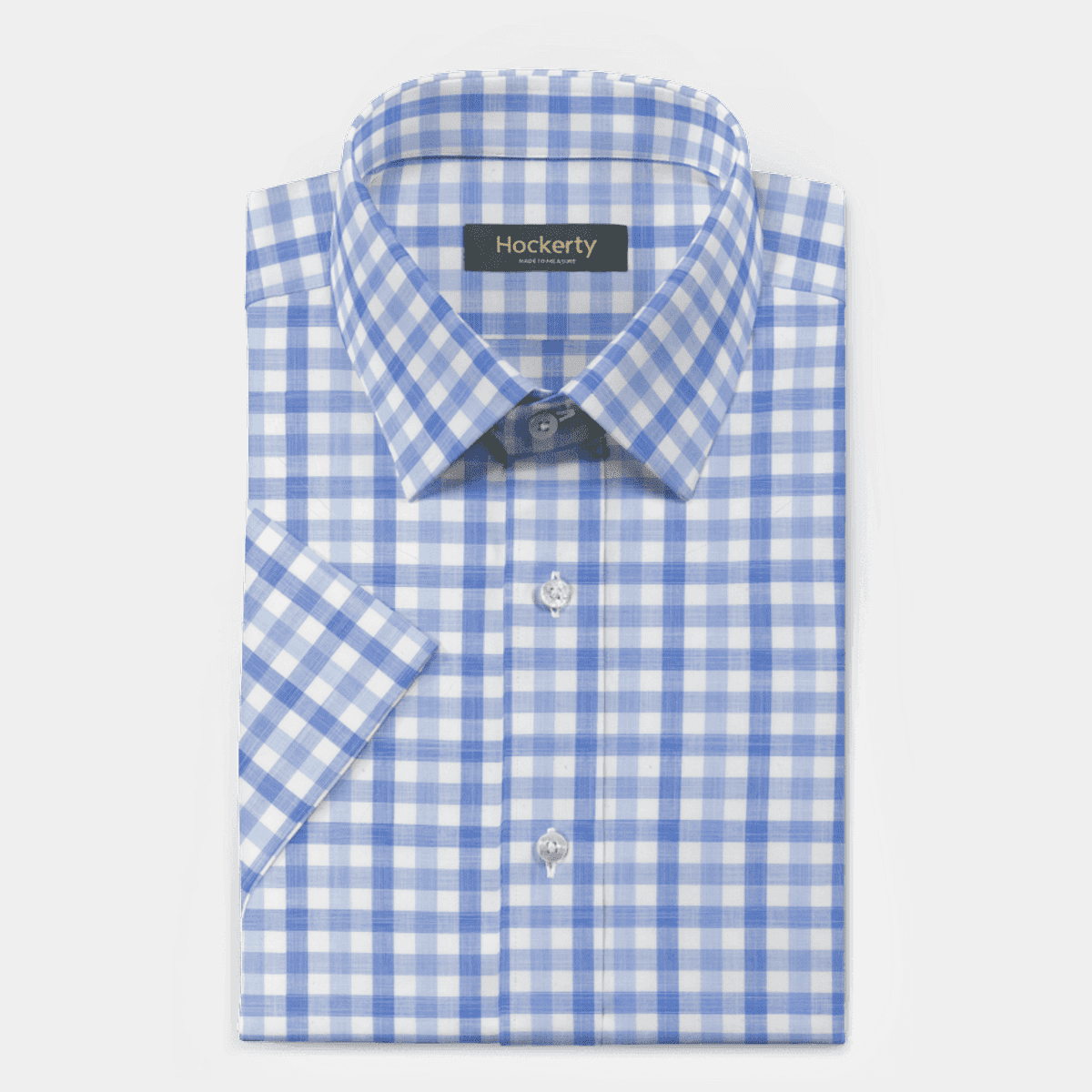 Light blue checked short sleeve Shirt