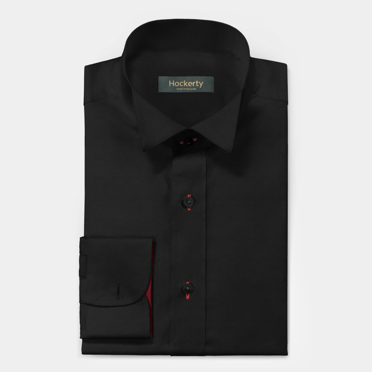 Schwarzes Umschlagmanschette Smoking Hemd aus