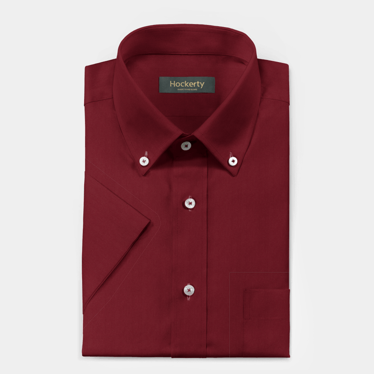 Imperial red short sleeve button down Shirt with pocket