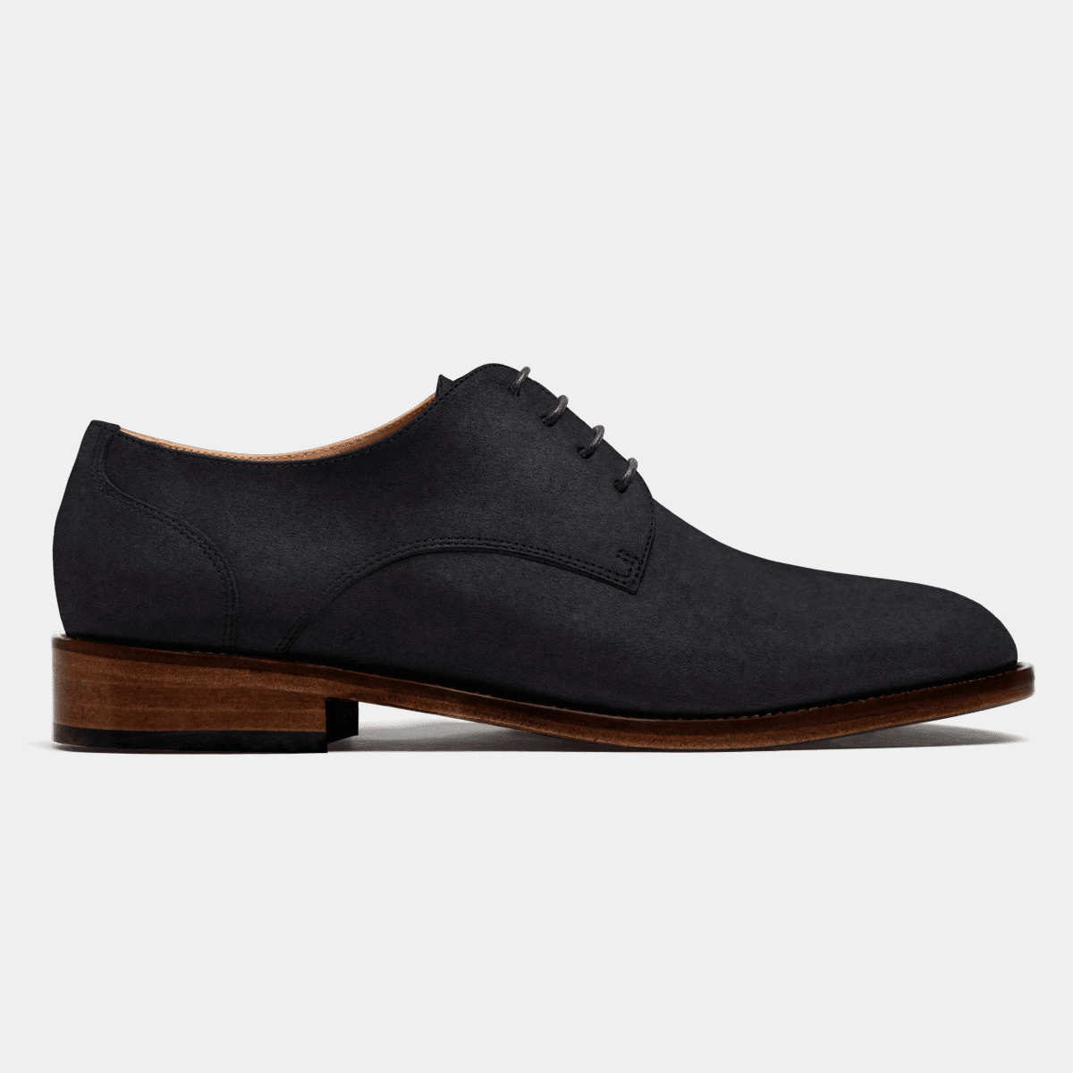Derby shoes in blue suede