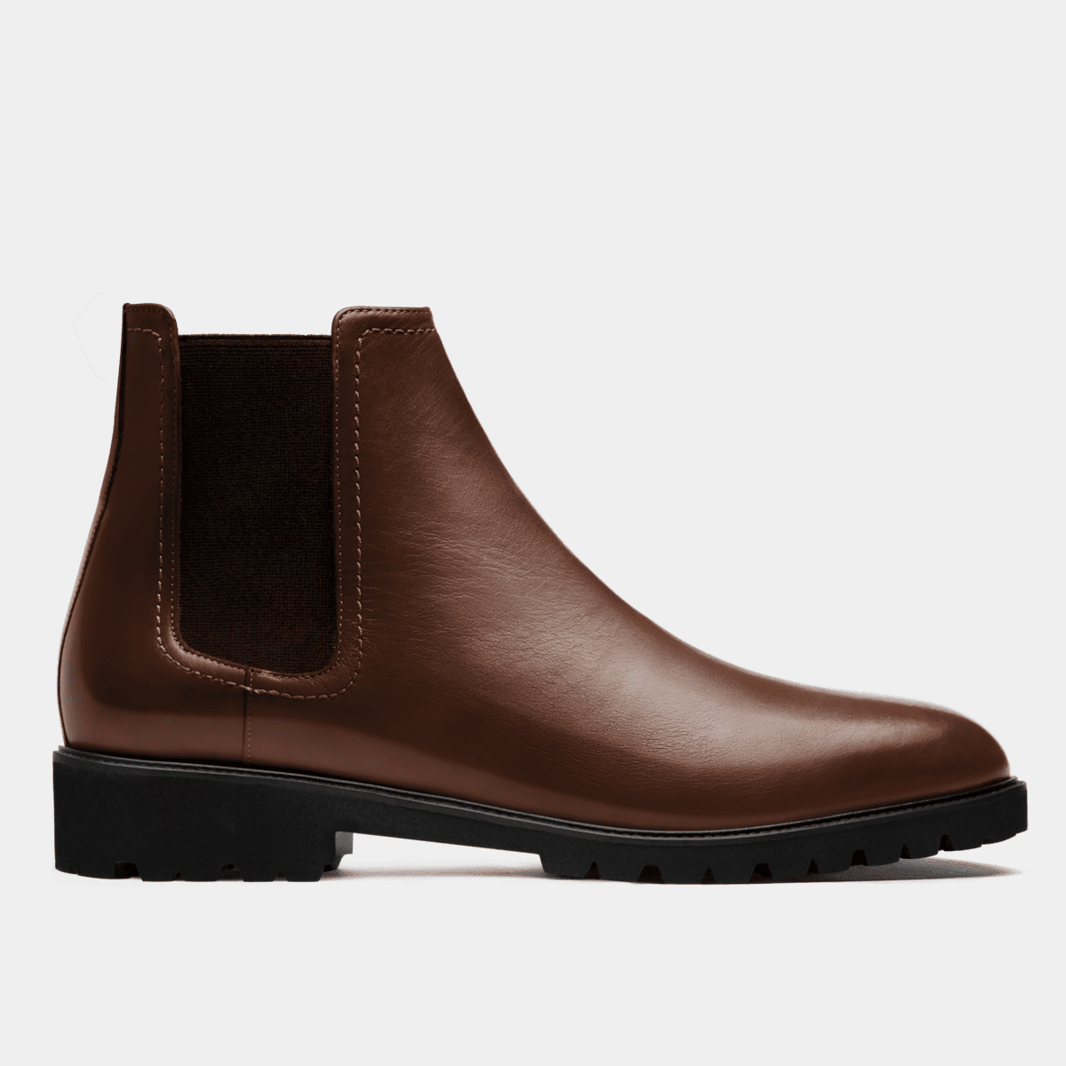 Bottes chelsea en cuir marron