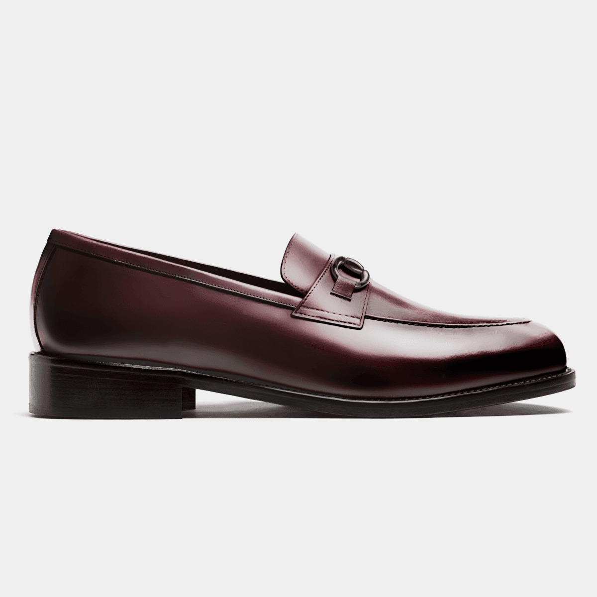Bit loafers in burgundy leather