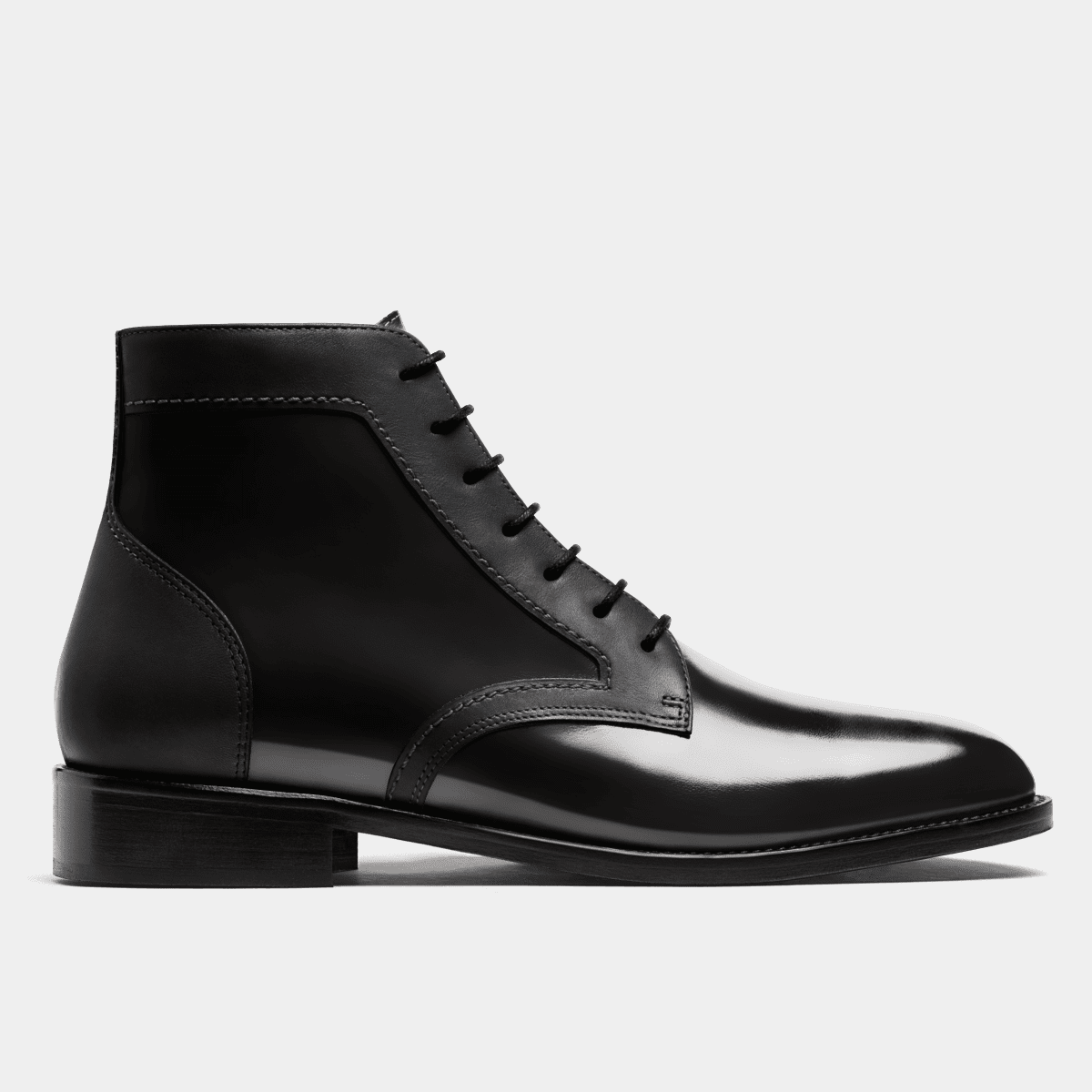 Two-tone Boots in black leather