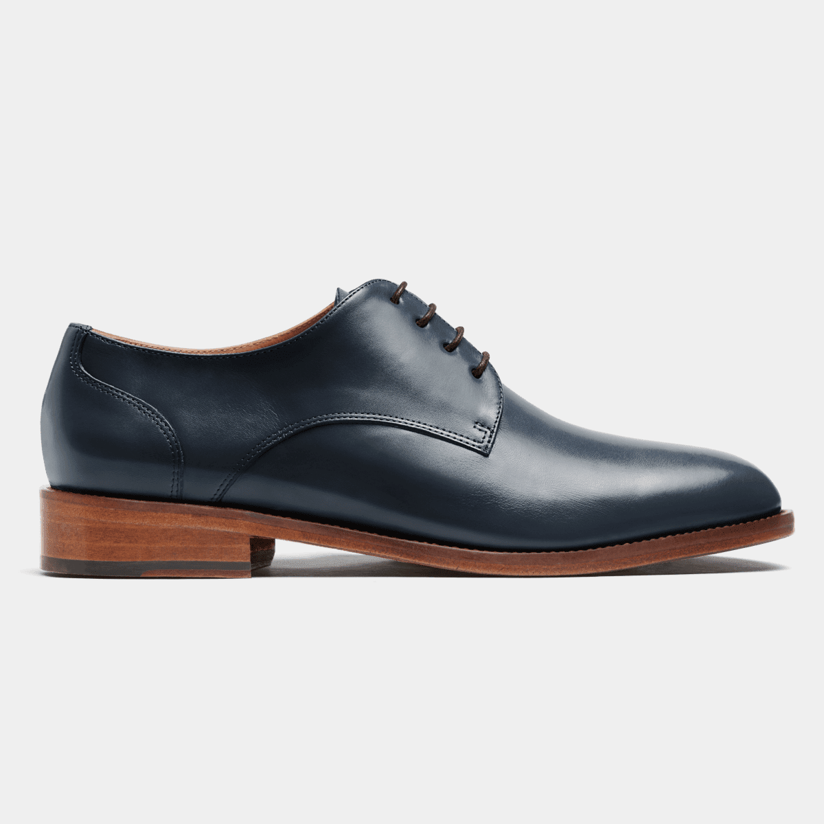 Chaussures Derby en cuir bleu