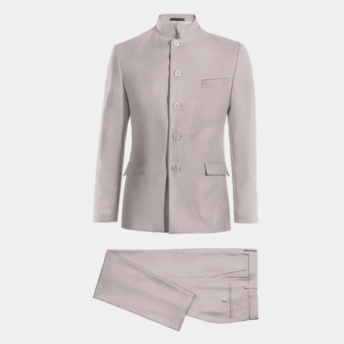 Light gray wrinkle-free mao Suit