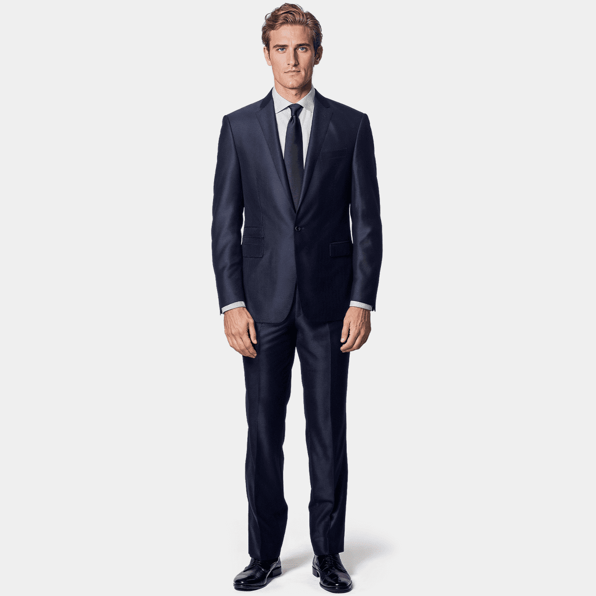 Navy blue 1 button Suit