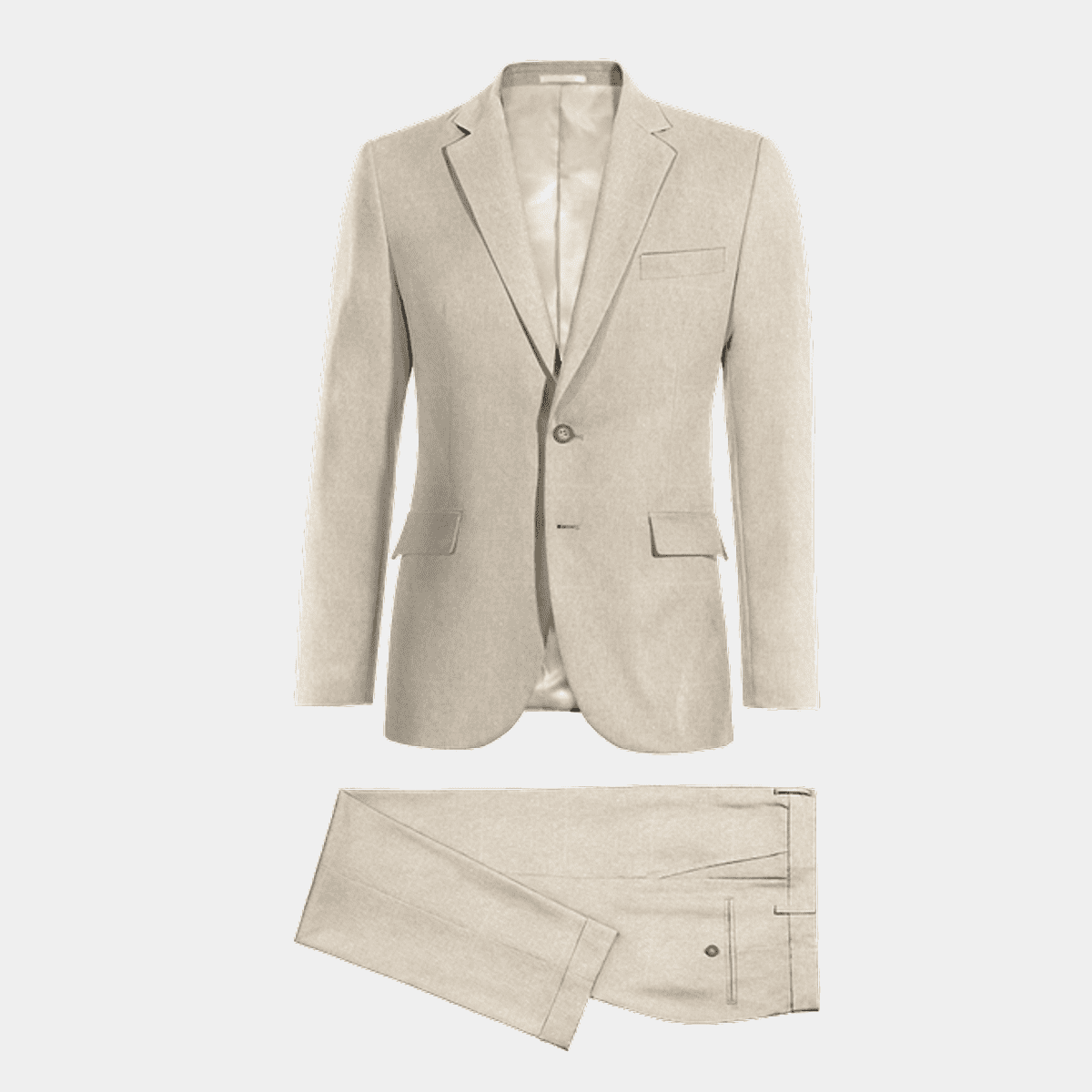 Cream linen essential Suit