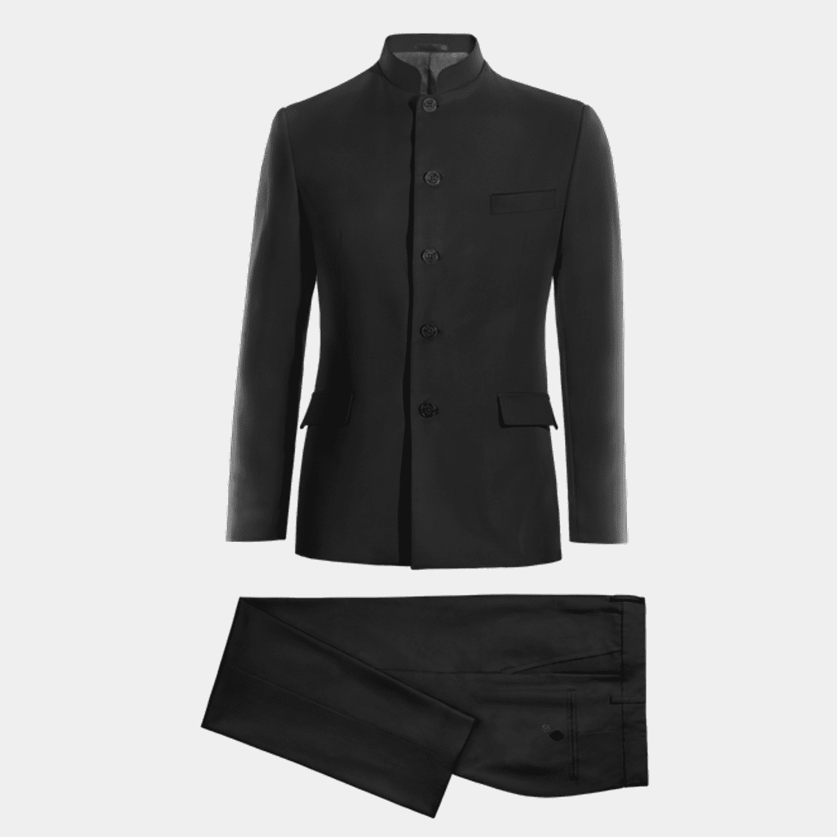 Black chinese collar Suit