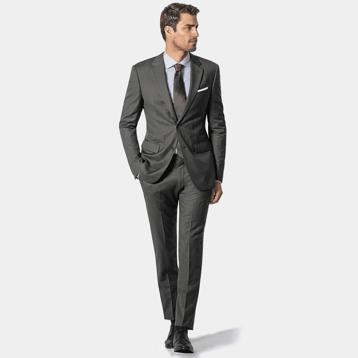 Grey wool Business Suit