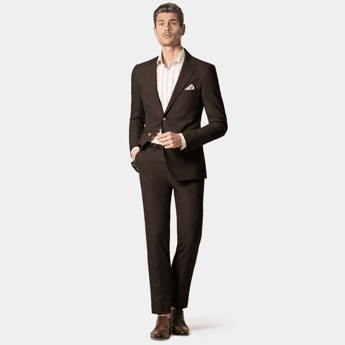 Chocolate brown slim fit Suit