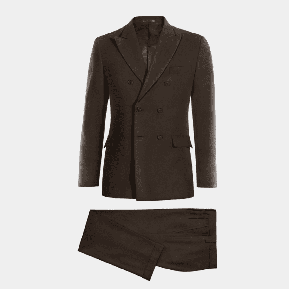 Chocolate brown six buttons double breasted Suit