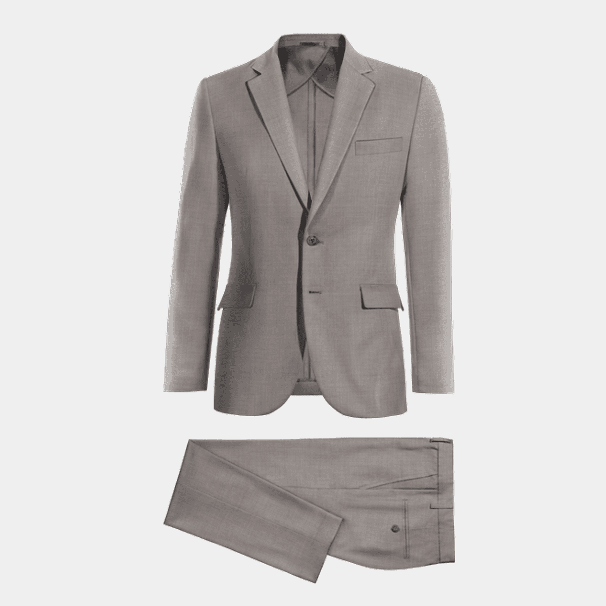 Light gray unlined stretch Suit