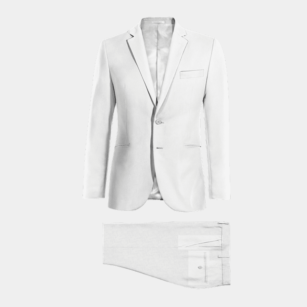 All white linen essential Suit
