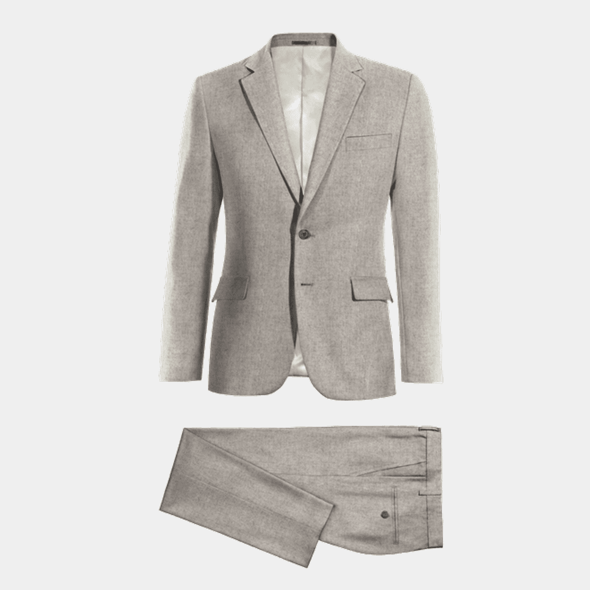 Light gray slim fit Suit