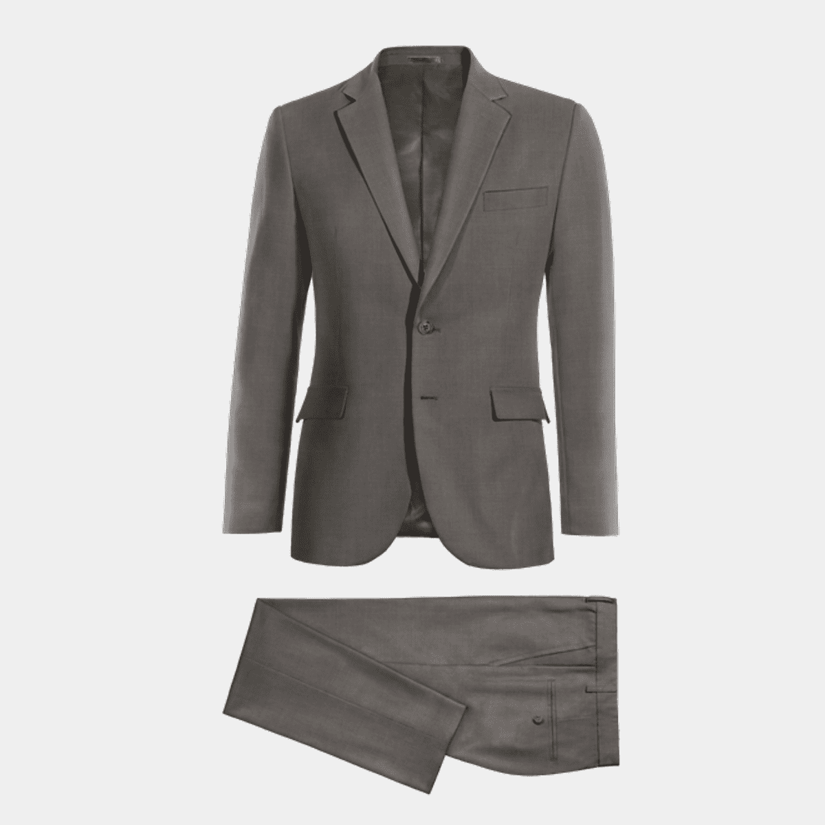Mid gray wrinkle-free stretch super 100s Pure wool Suit