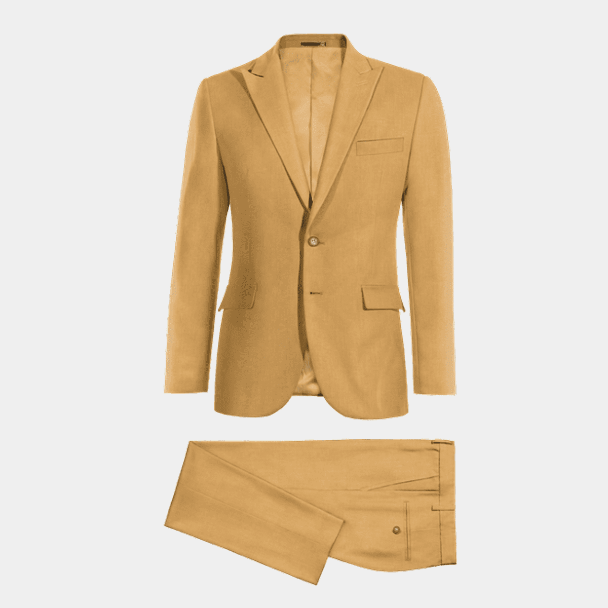 Misted yellow stretch peak lapel Suit