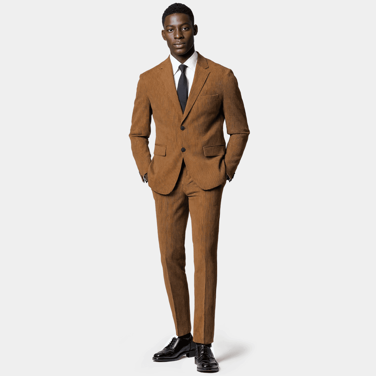 Brown corduroy essential Suit
