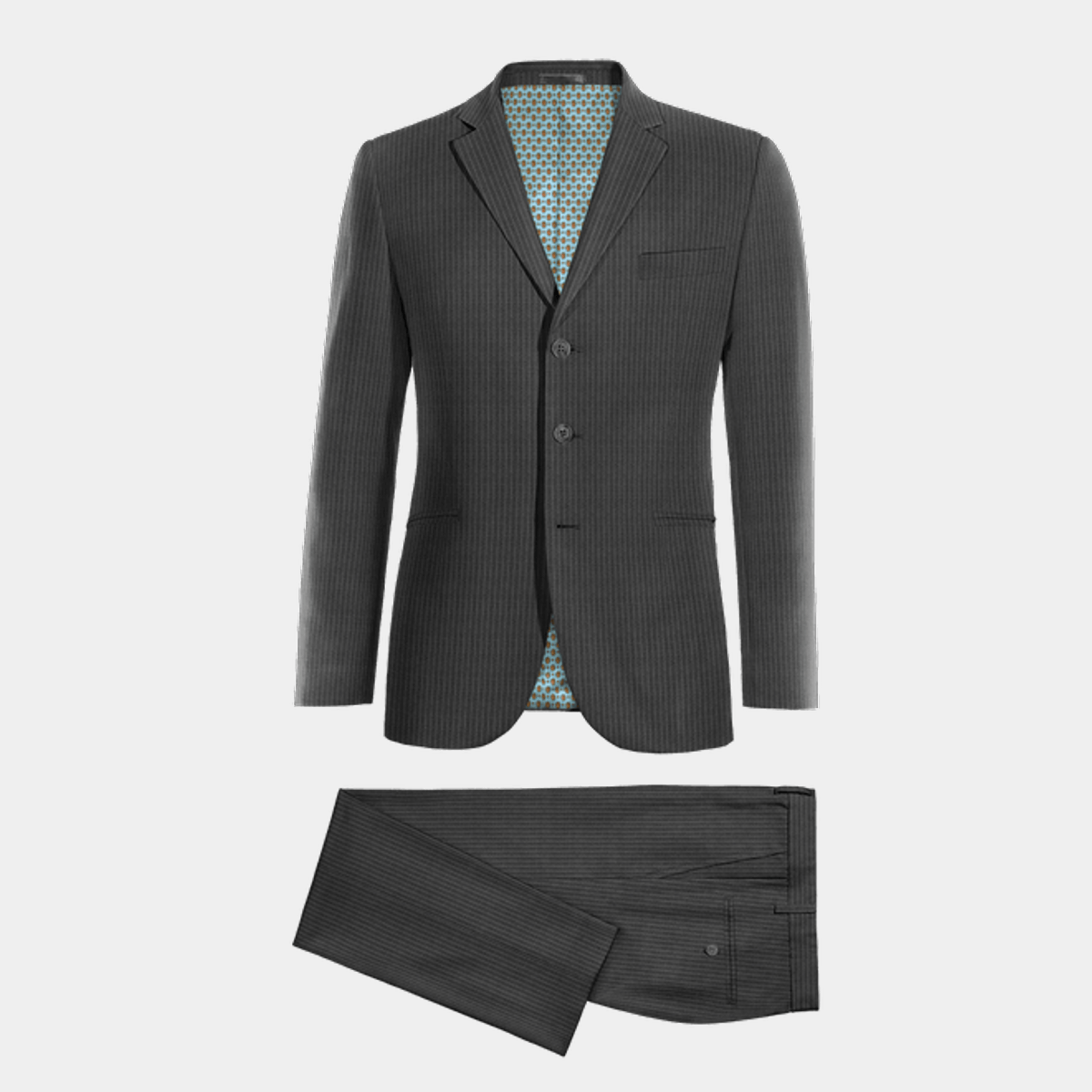 Charcoal pinstripe super 100s Suit