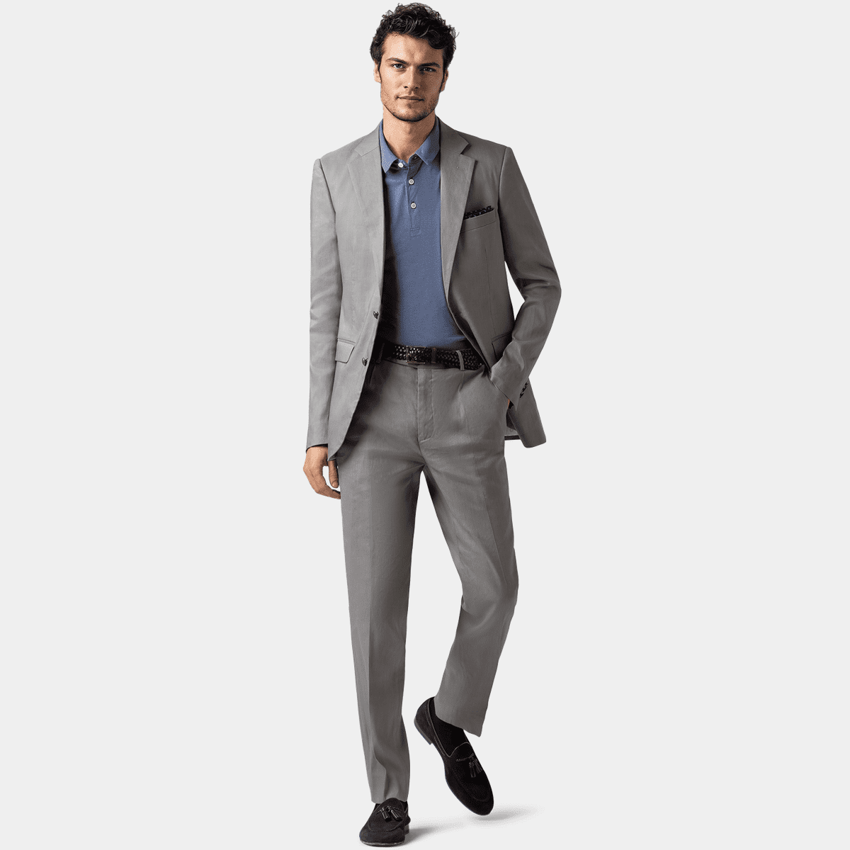 Iron gray Pure wool slim fit Suit
