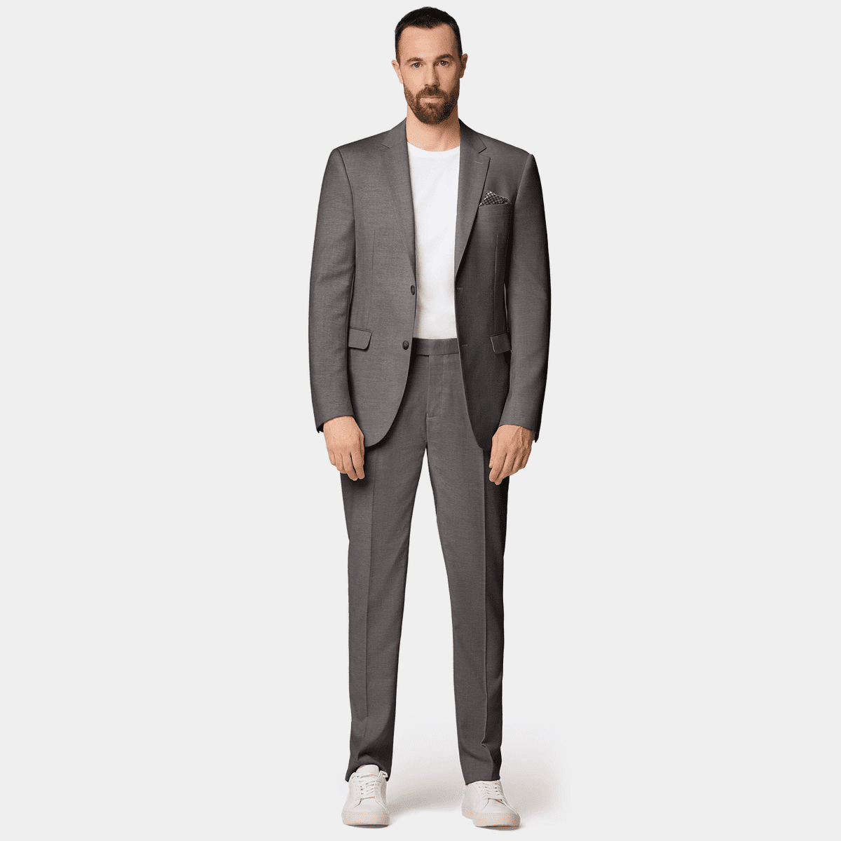 Costume sans doublure gris super 100s