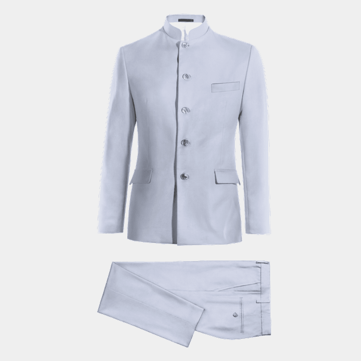 Sky blue mandarin Suit