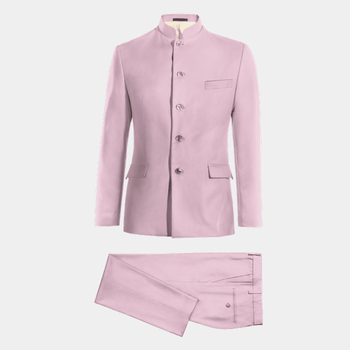 Abito alla coreana viola chiaro elastico