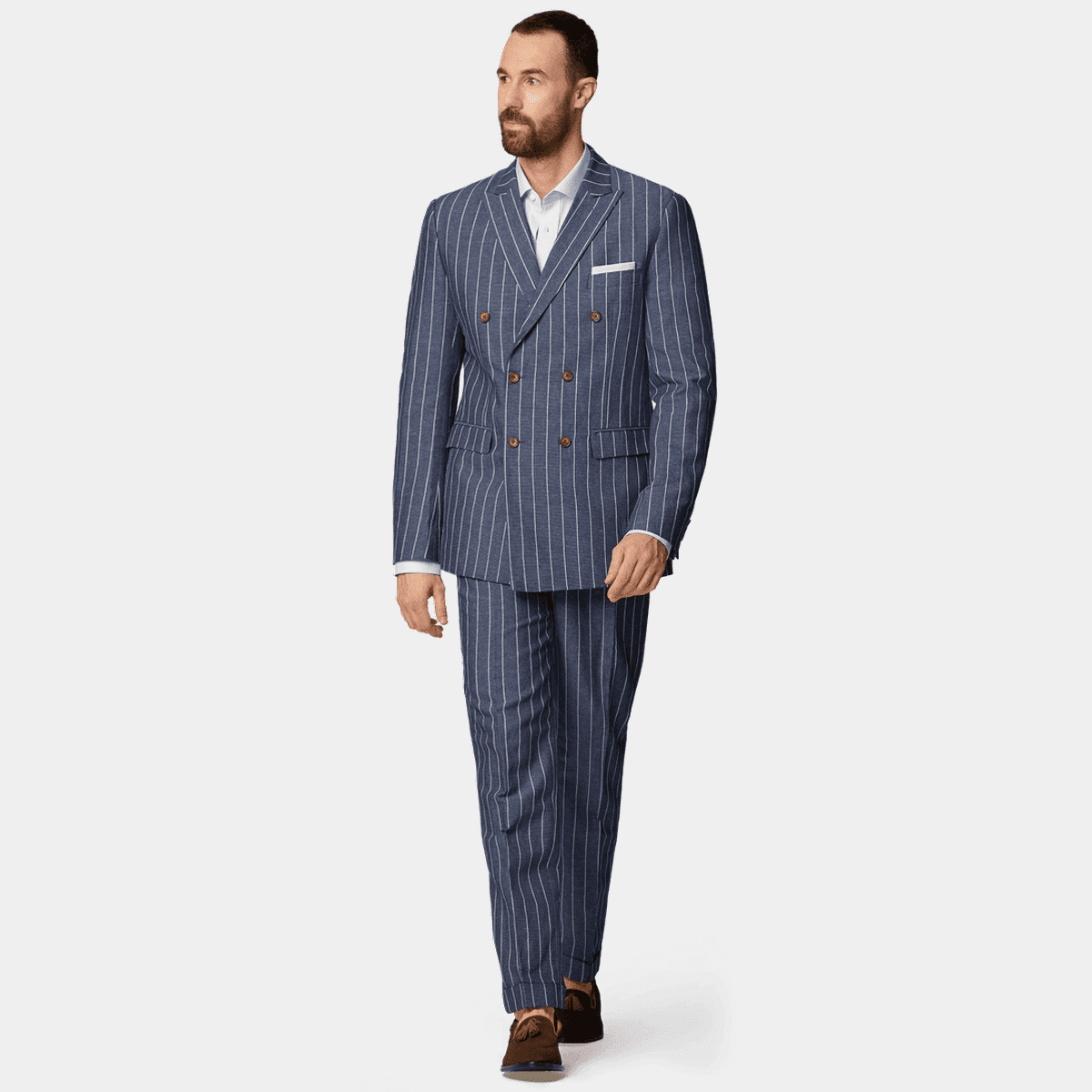 Blue linen suits | Hockerty