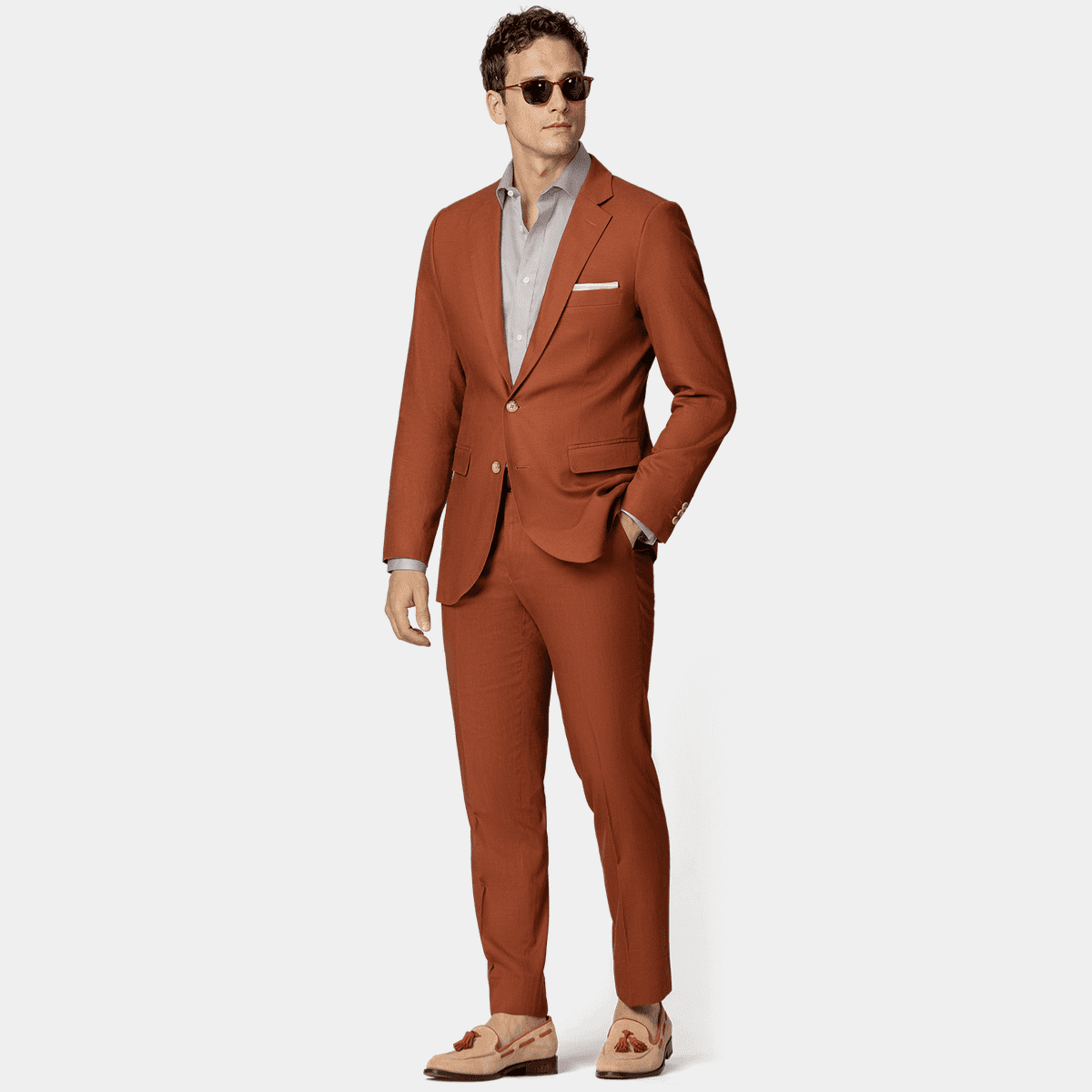 Terracotta Linen Suit