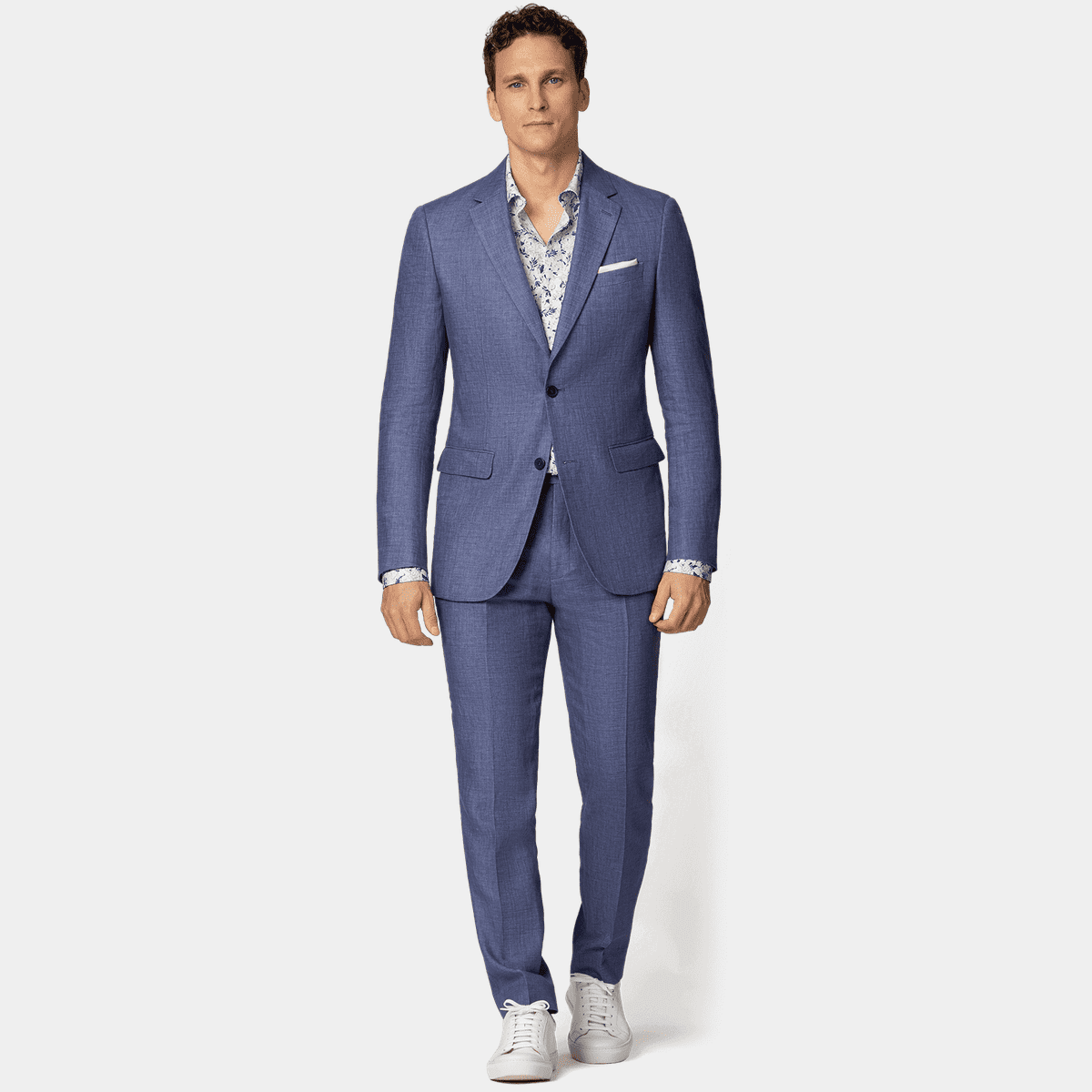 Blue linen limited edition unlined Suit