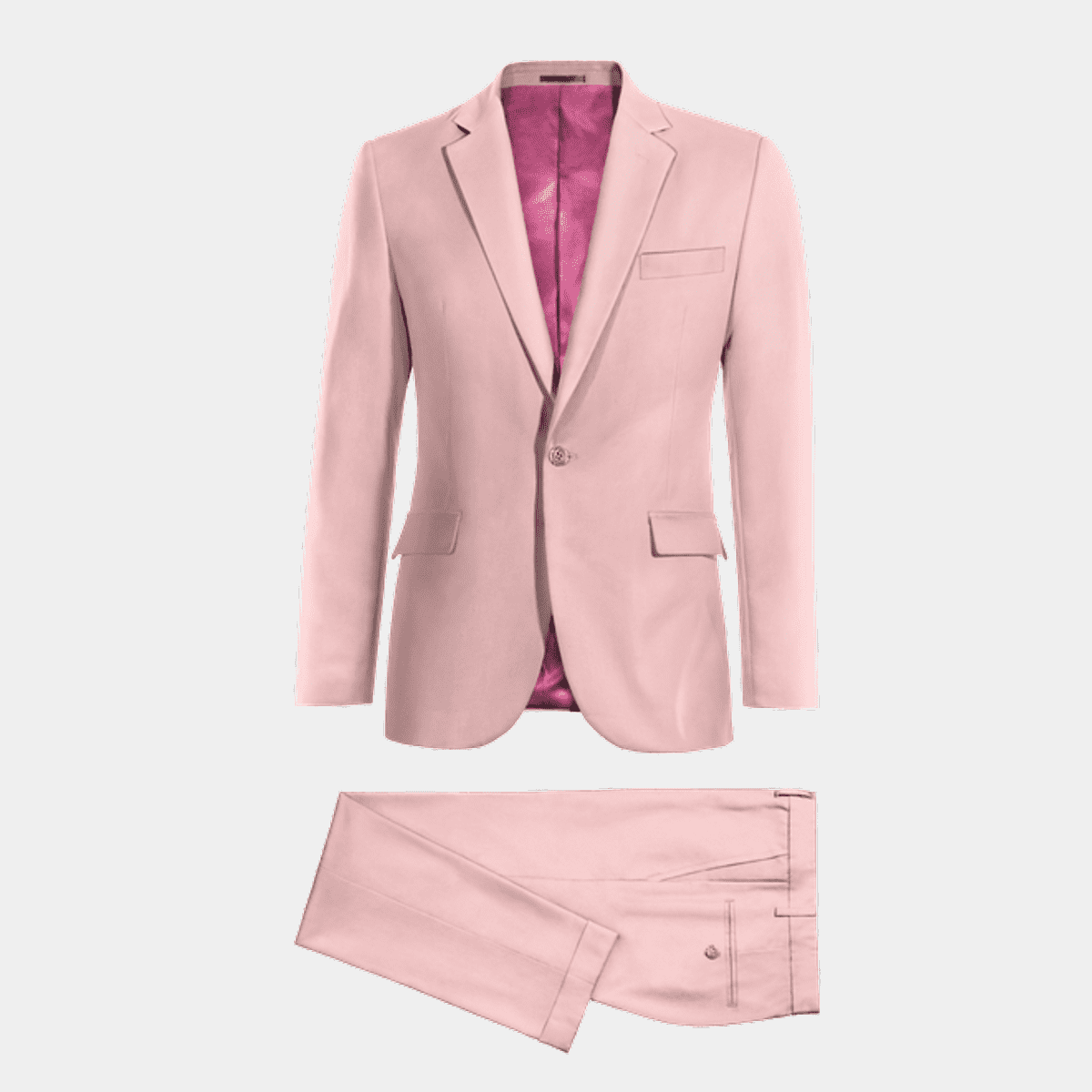 Pink one-button suits | Hockerty