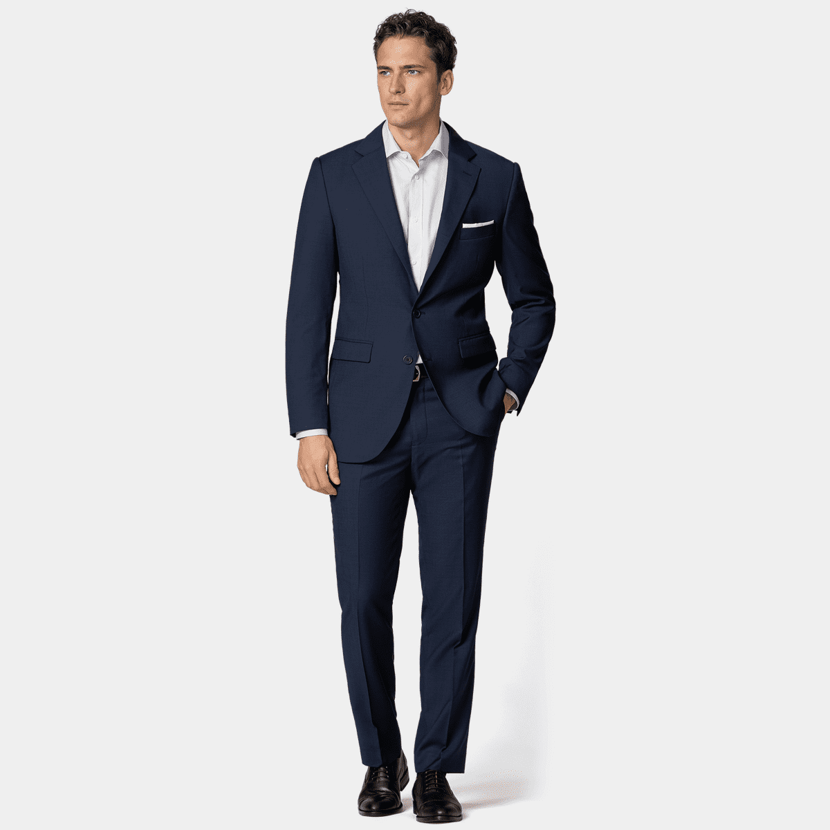 Costume bleu en Pure Laine super 100s