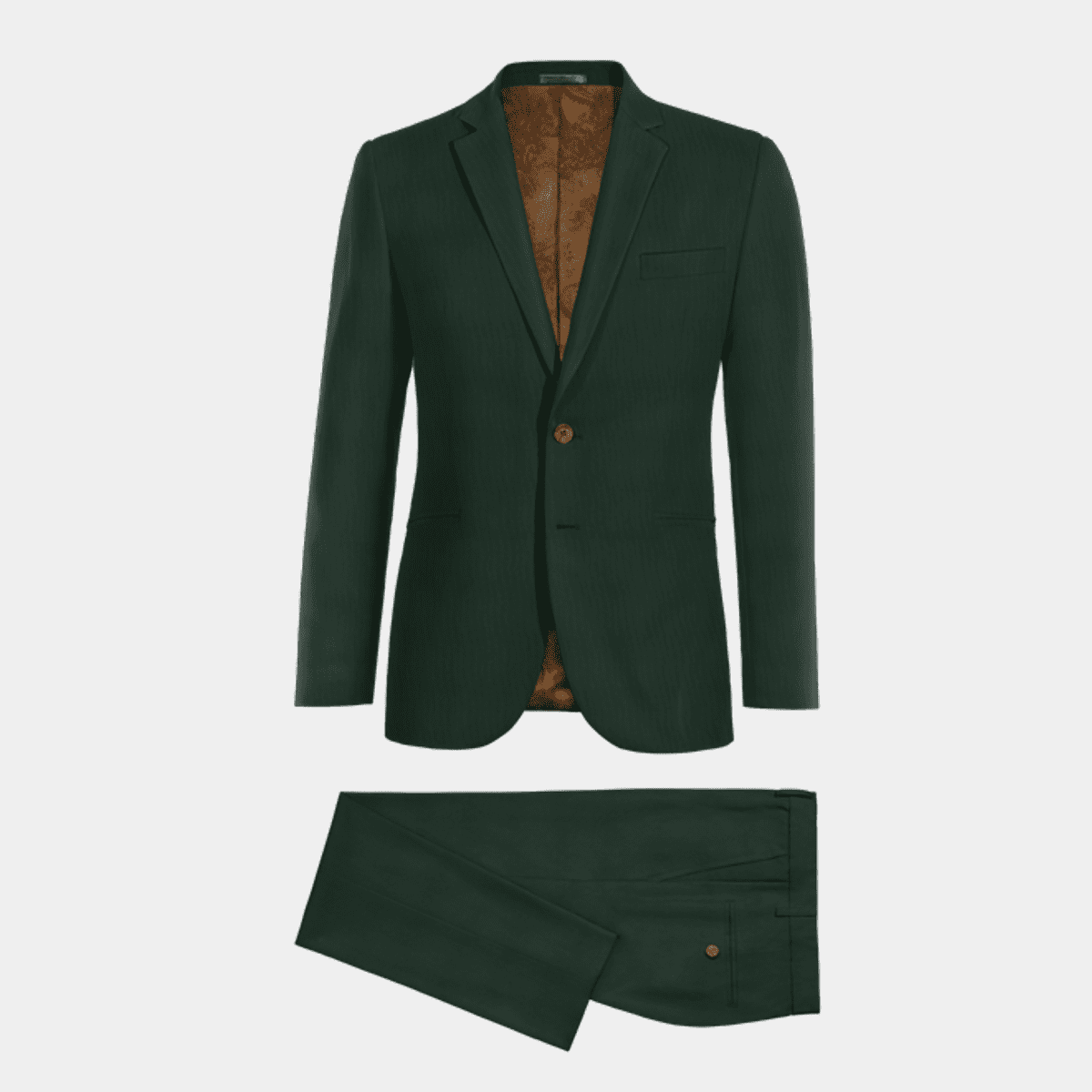 Traje Hombre verde bosque super 100s de entretiempo