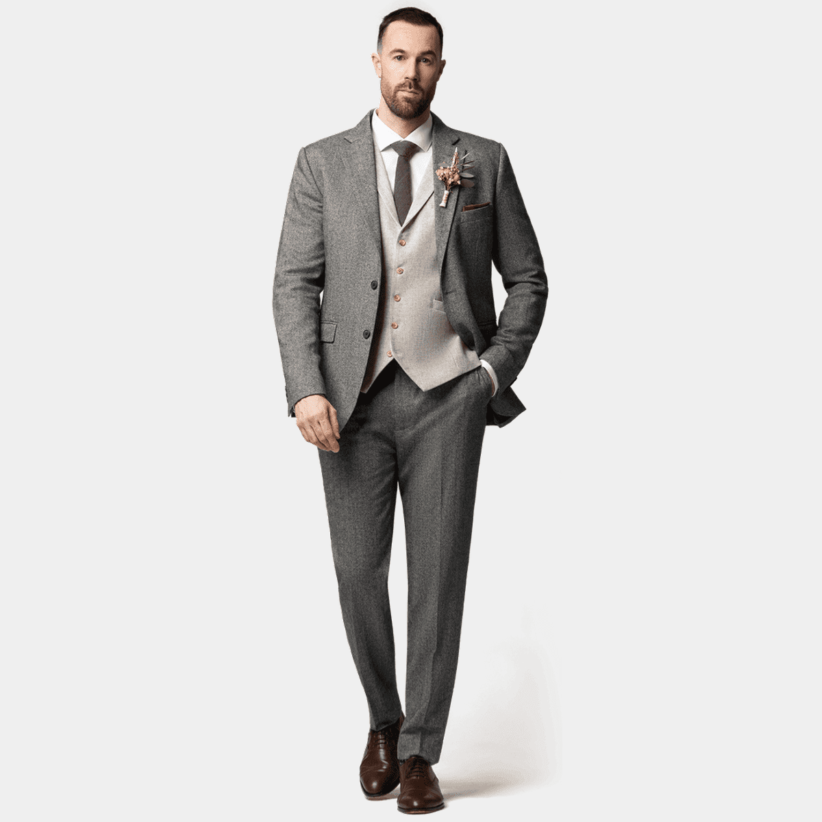 Trajes tres piezas liso | Hockerty