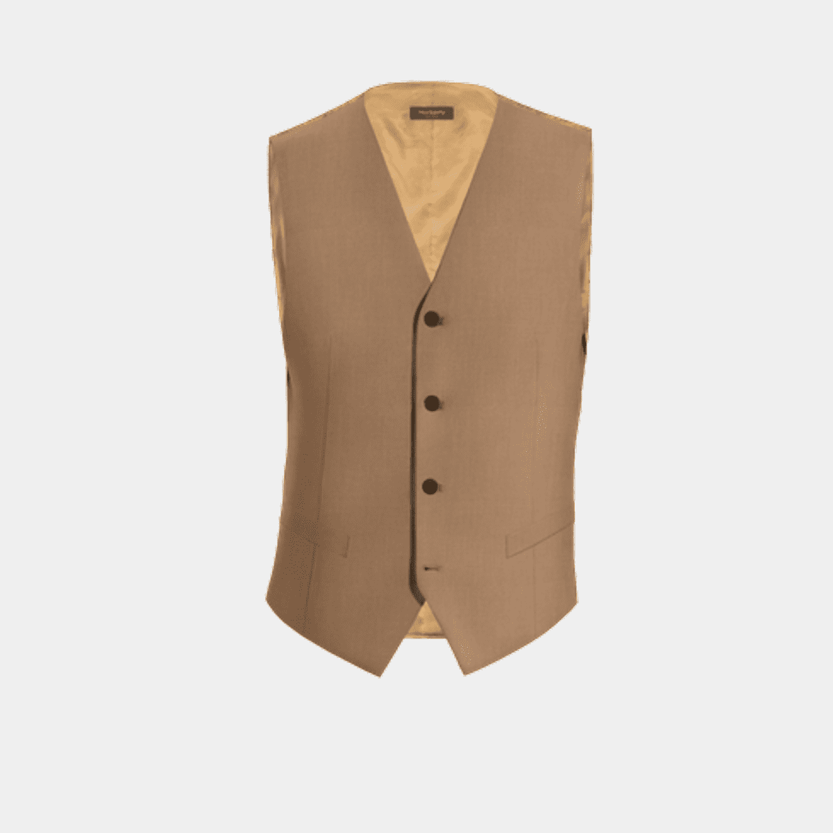 Sand breathable stretch cotton-linen Dress Vest