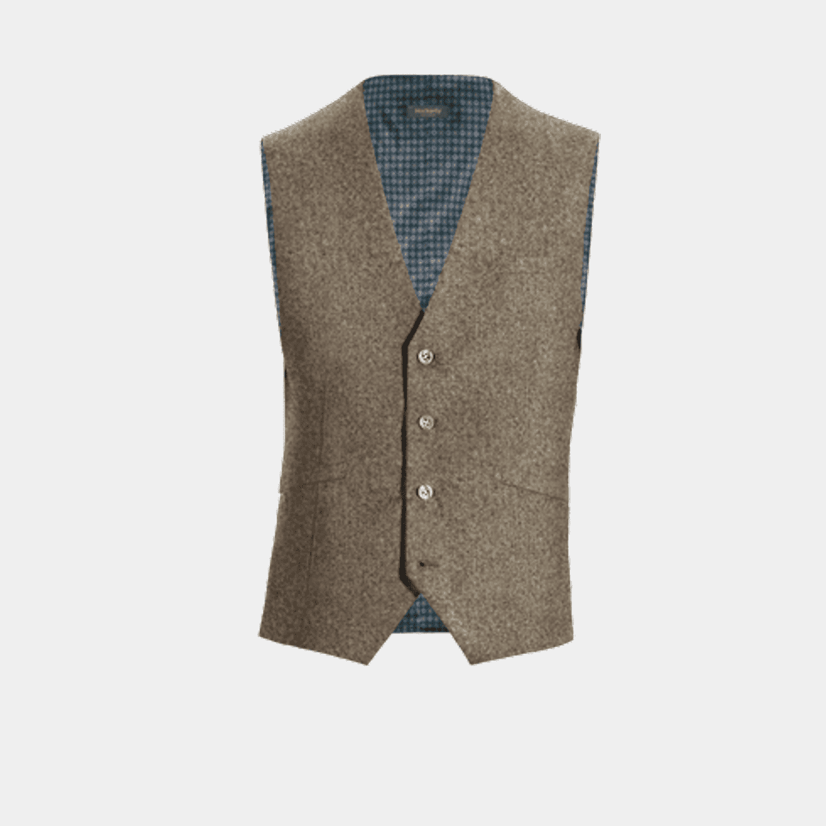 Light brown donegal tweed essential Dress Vest