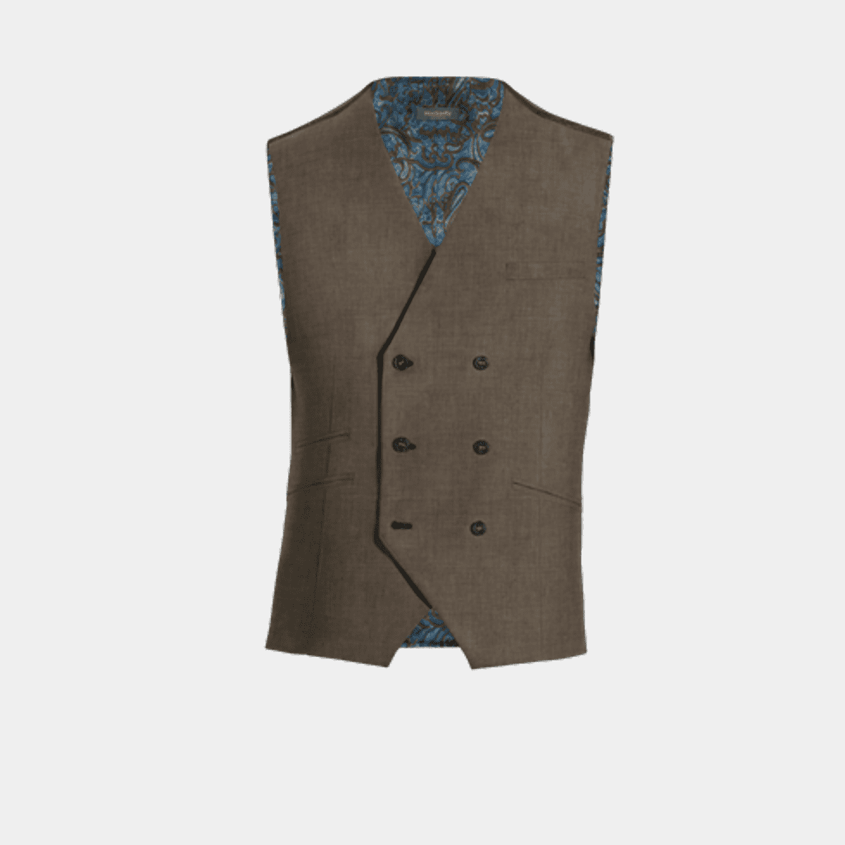 Double breasted linen Vests | Hockerty