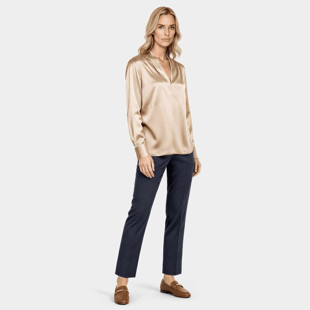 Beige Blouse | Sumissura