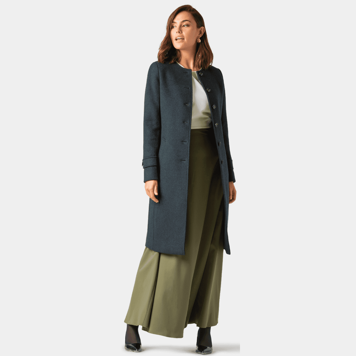 Women's Collarless Coats | Sumissura