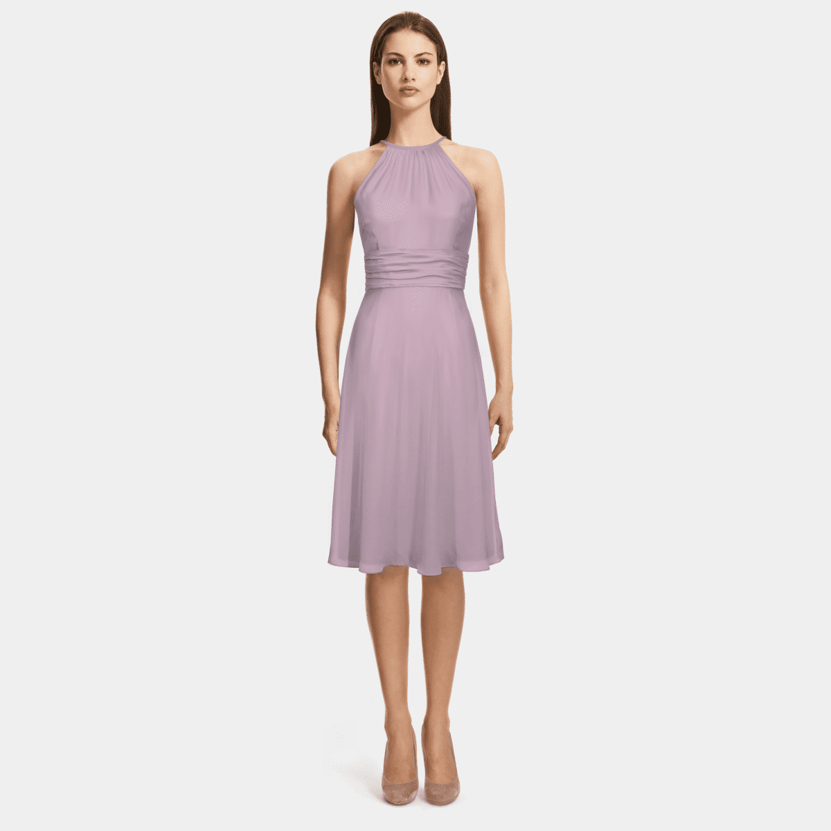 Lavender halter Empire waist Dress
