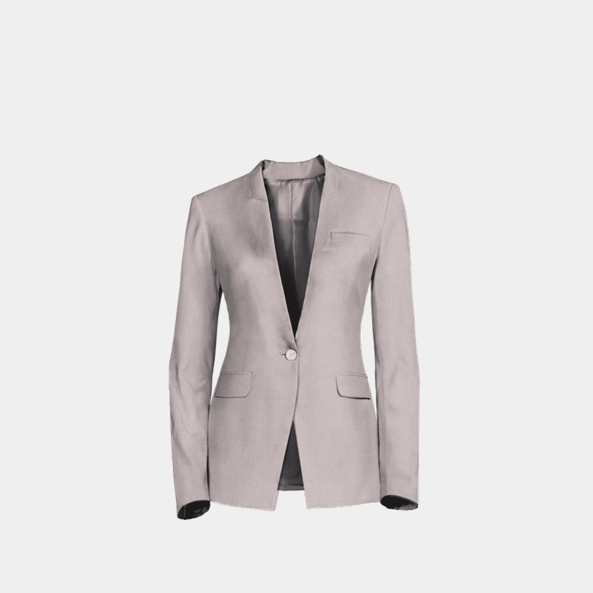Light Gray polyester no-lapels Blazer | Sumissura