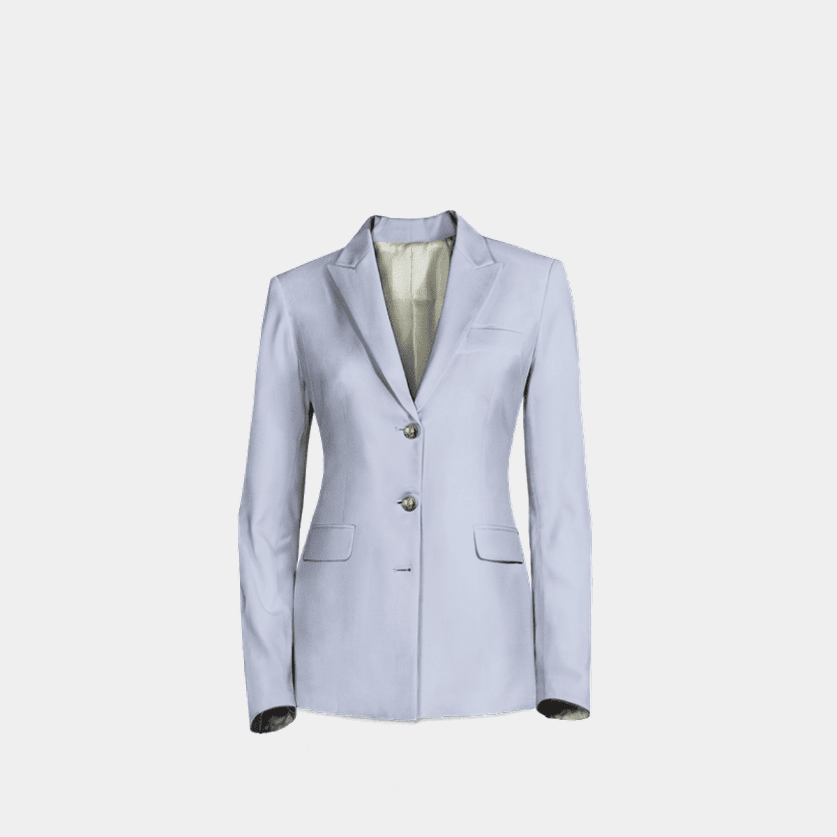 Sky blue year-round Blazer with 3 brass buttons
