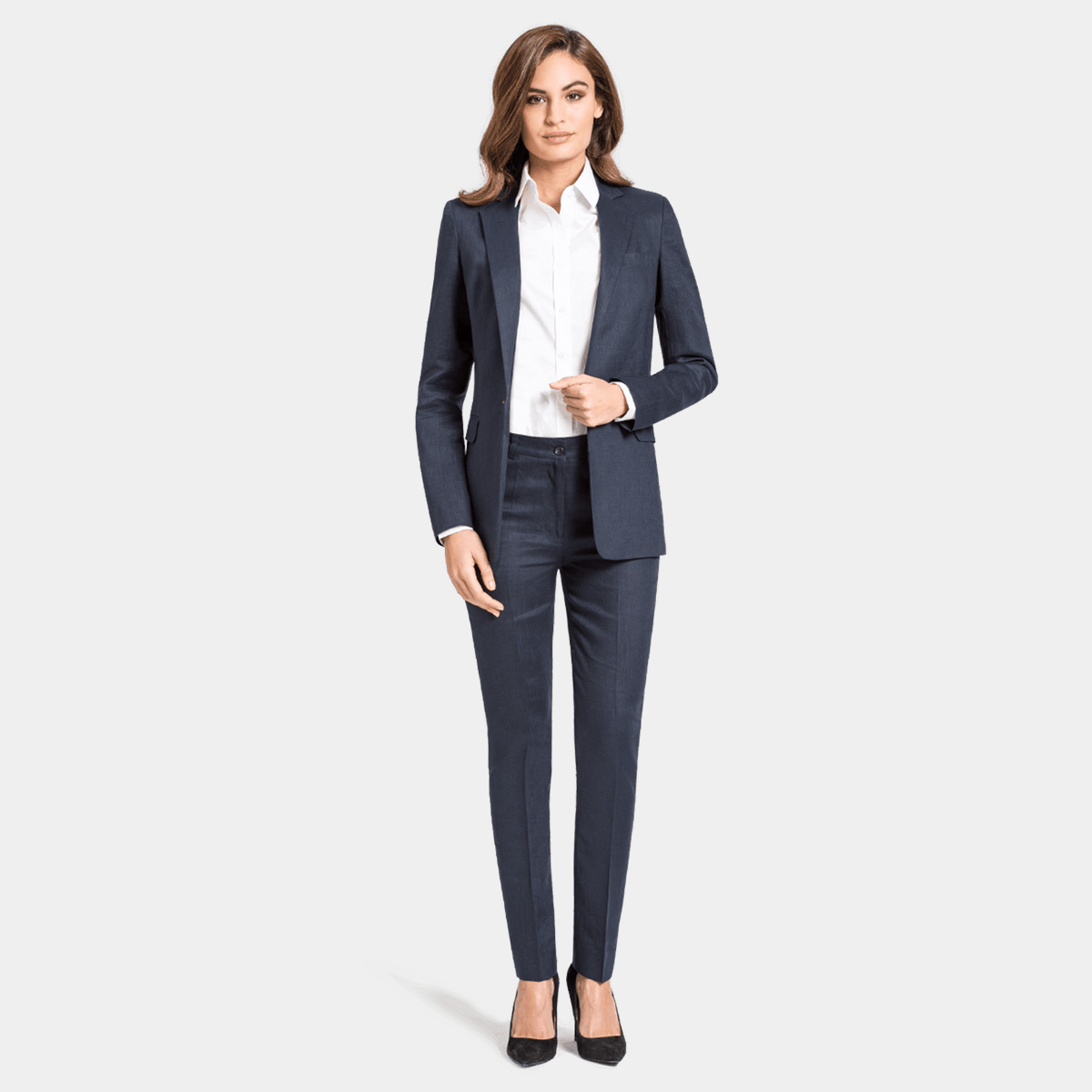 Navy blue year-round Blazer with peak lapels