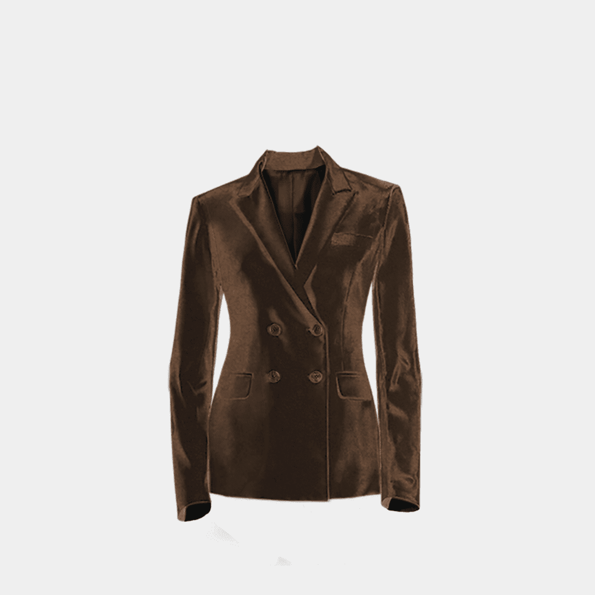 Chocolate Brown velvet double breasted Blazer