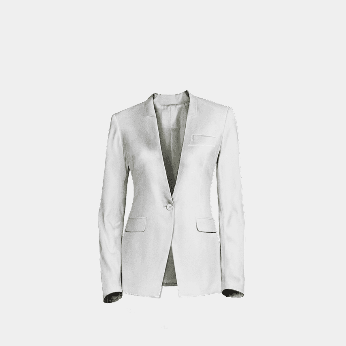 White no-lapels Blazer | Sumissura