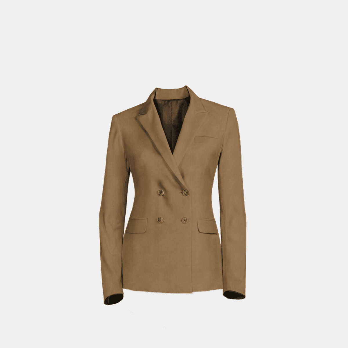 Beige stretch double breasted Blazer | Sumissura