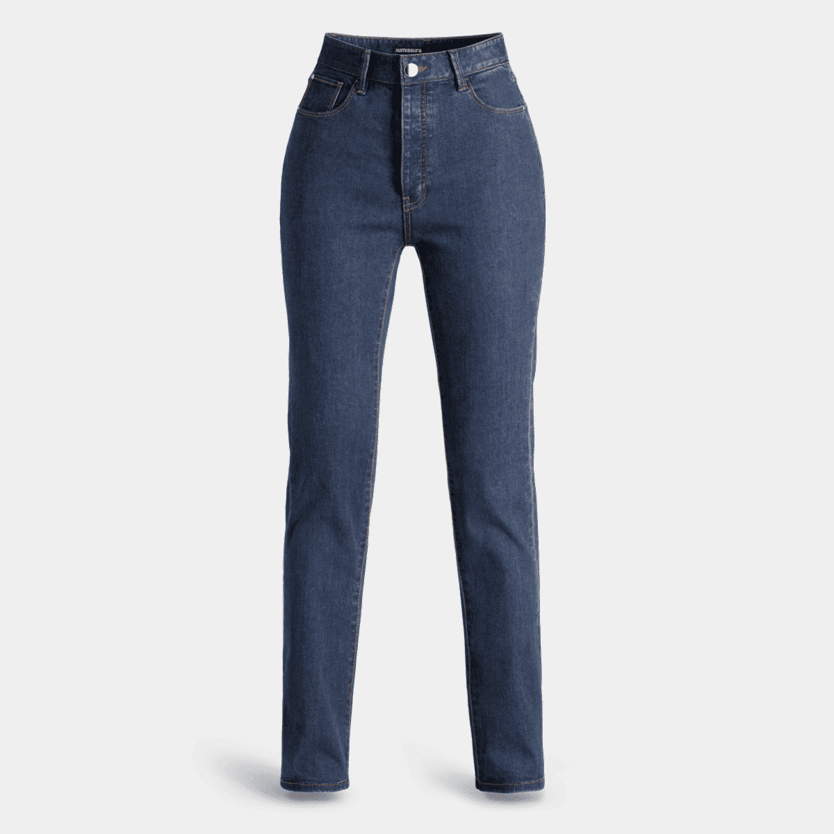 Uniform medium blue High Waisted Jeans | Sumissura